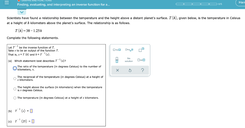 Solved Harr Finding, evaluating, and interpreting an inverse | Chegg.com