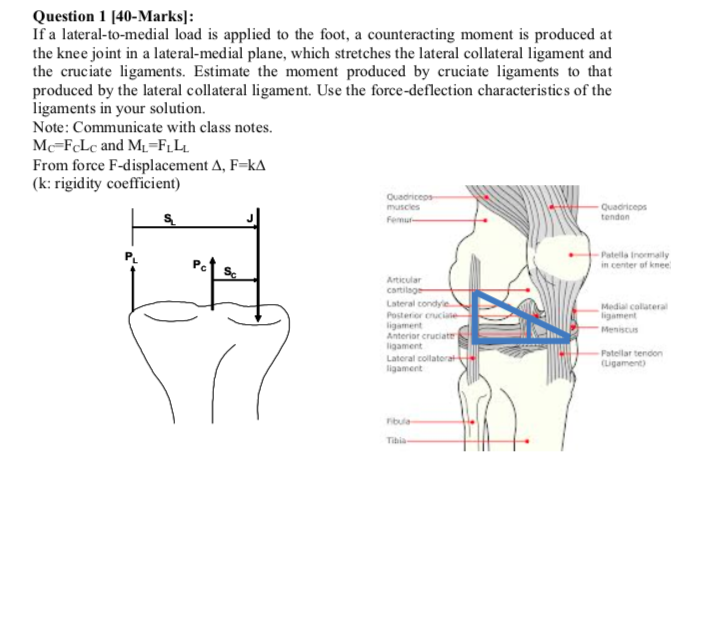 Question 1 (40-Marks]: If a lateral-to-medial load is | Chegg.com