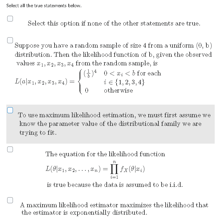 Solved Select all the true statements below. Select this | Chegg.com