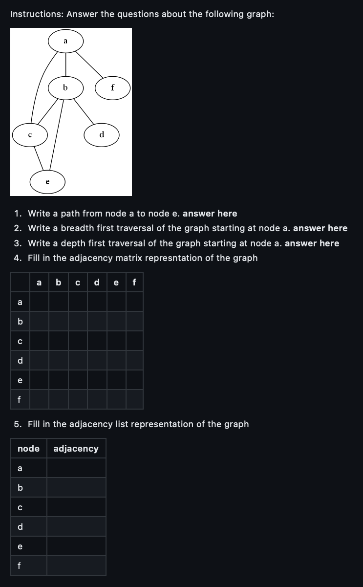 Solved Instructions: Answer the questions about the | Chegg.com