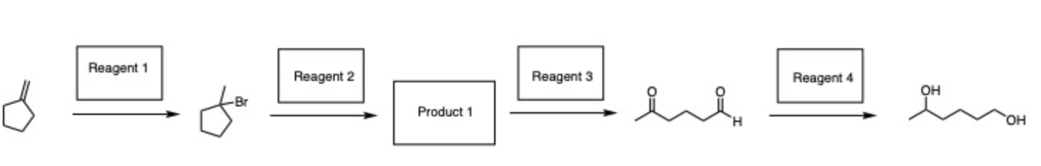 Solved Reagent 1 Reagent 2 Reagent 3 Reagent 4 ОН Product 1 | Chegg.com