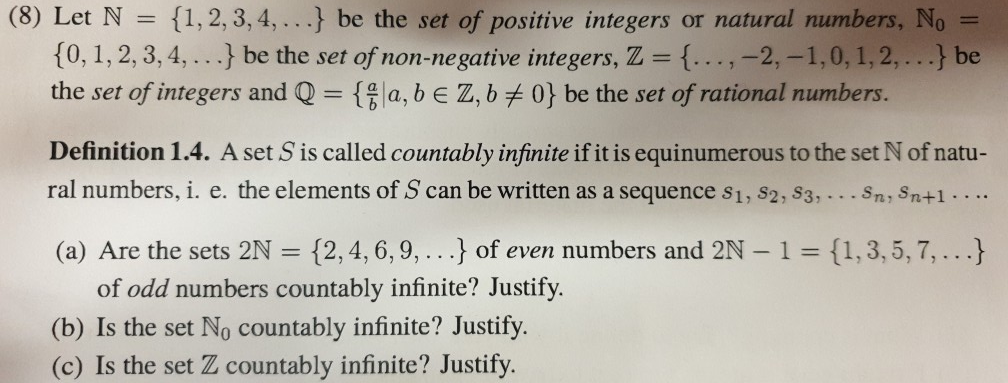 Solved (8) Let N {1, 2, 3,4, . . .} be the set of positive | Chegg.com