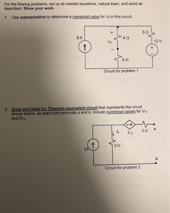 Solved For the flowing problems, set up all needed | Chegg.com