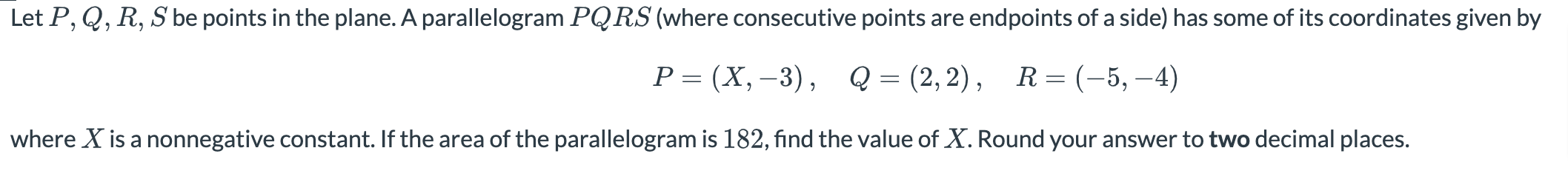 Solved Let P,Q,R,S be points in the plane. A parallelogram | Chegg.com