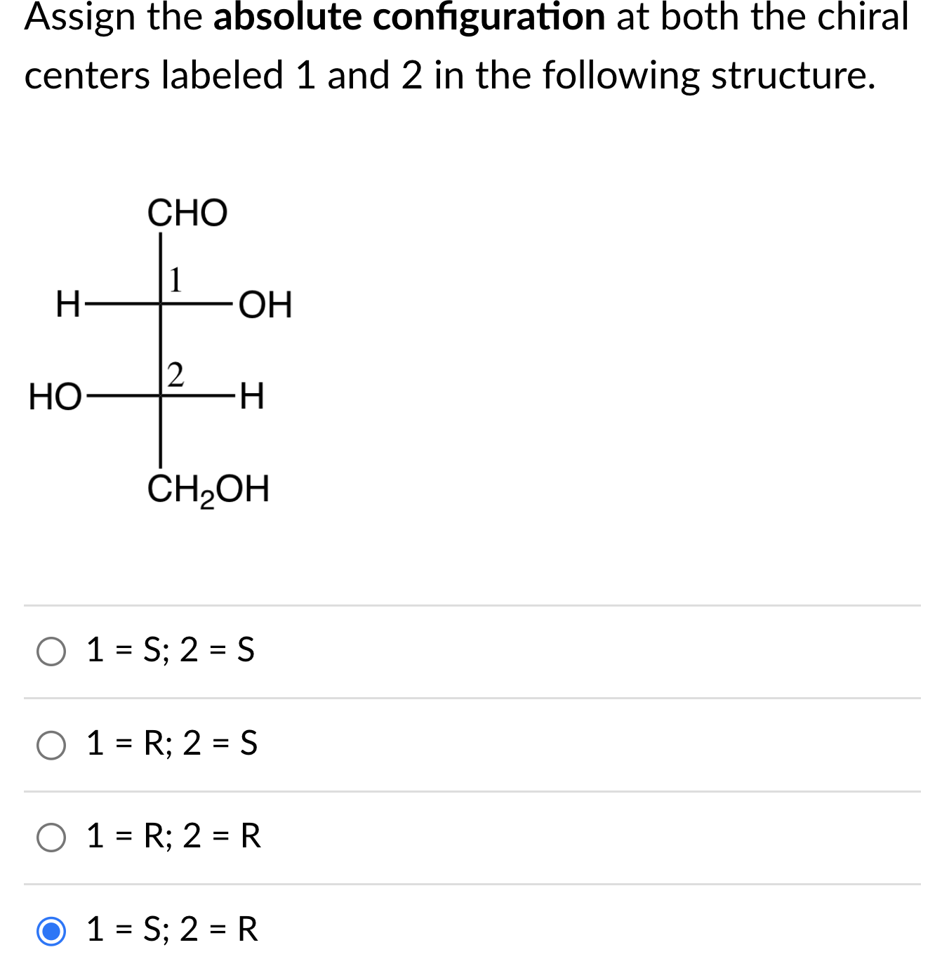 Assign the absolute configuration at both the chiral | Chegg.com
