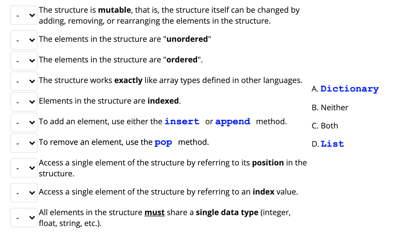 Solved The structure is mutable, that is, the structure | Chegg.com