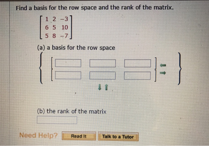 Solved Find a basis for the row space and the rank of the | Chegg.com