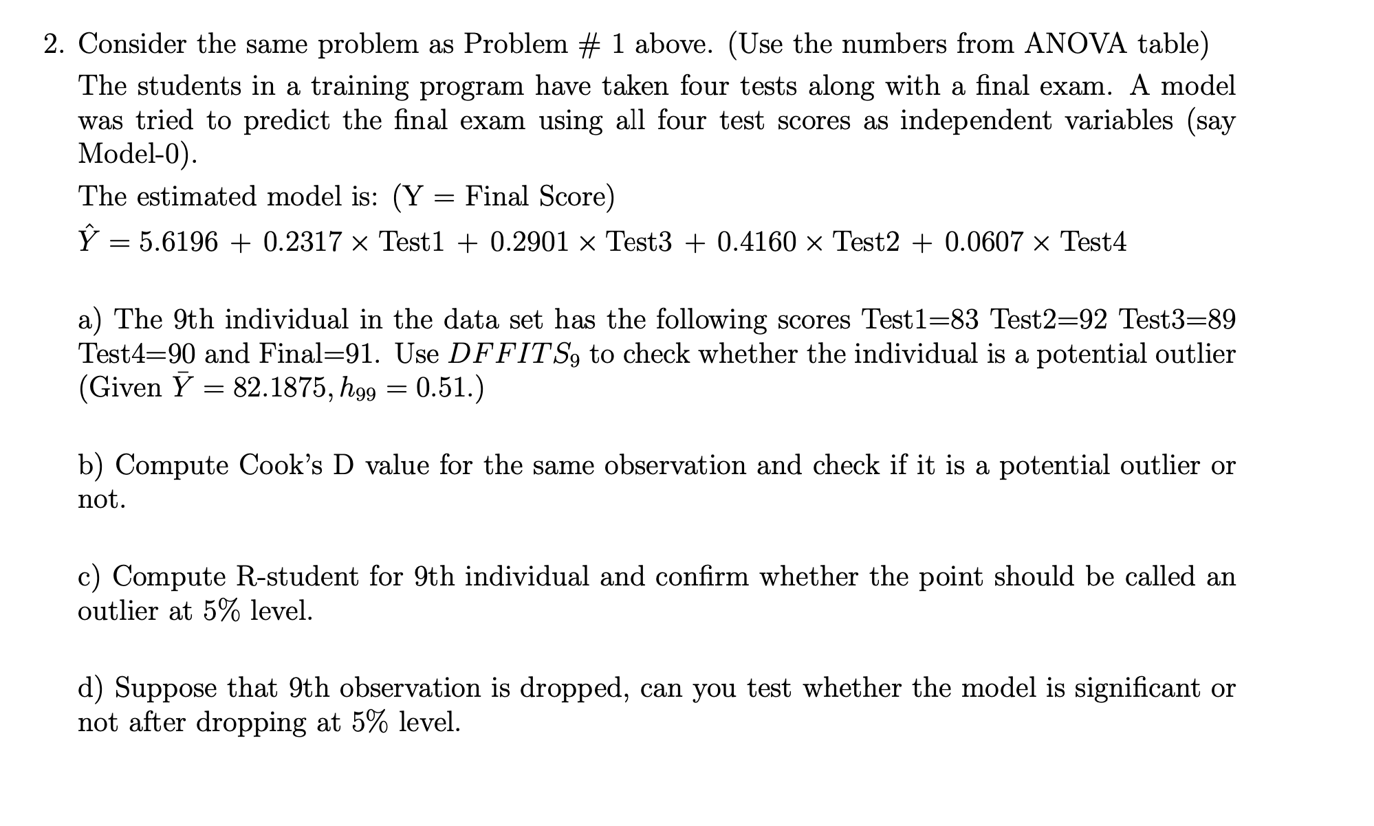 Consider the same problem as Problem \# 1 above. (Use | Chegg.com