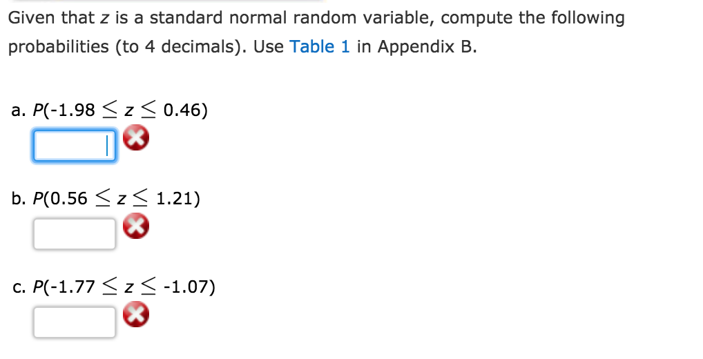 Solved Appendix B: Tables ABLE 1 CUMULATIVE PROBABILITIES | Chegg.com