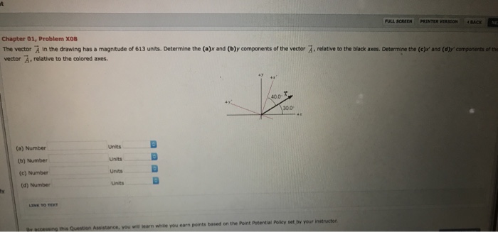 Solved FULL SCREEN PRINTER VERSION BACK Chapter 01, Problem | Chegg.com