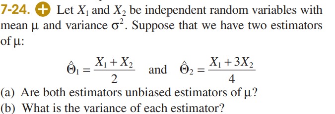 Solved 7-24. o+ Let x_(1) and x_(2) be independent random | Chegg.com