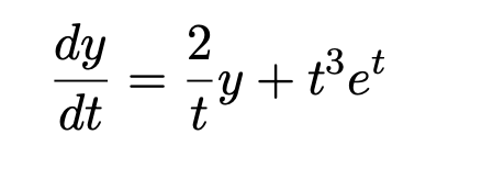 Solved dtdy=t2y+t3et | Chegg.com