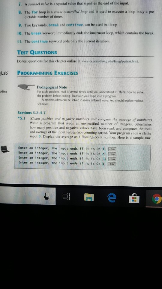 Solved 7. A sentinel value is a special value that signifies | Chegg.com