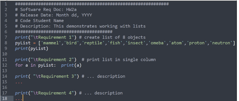 Solved Using Python, write a program named hw2a.py that | Chegg.com