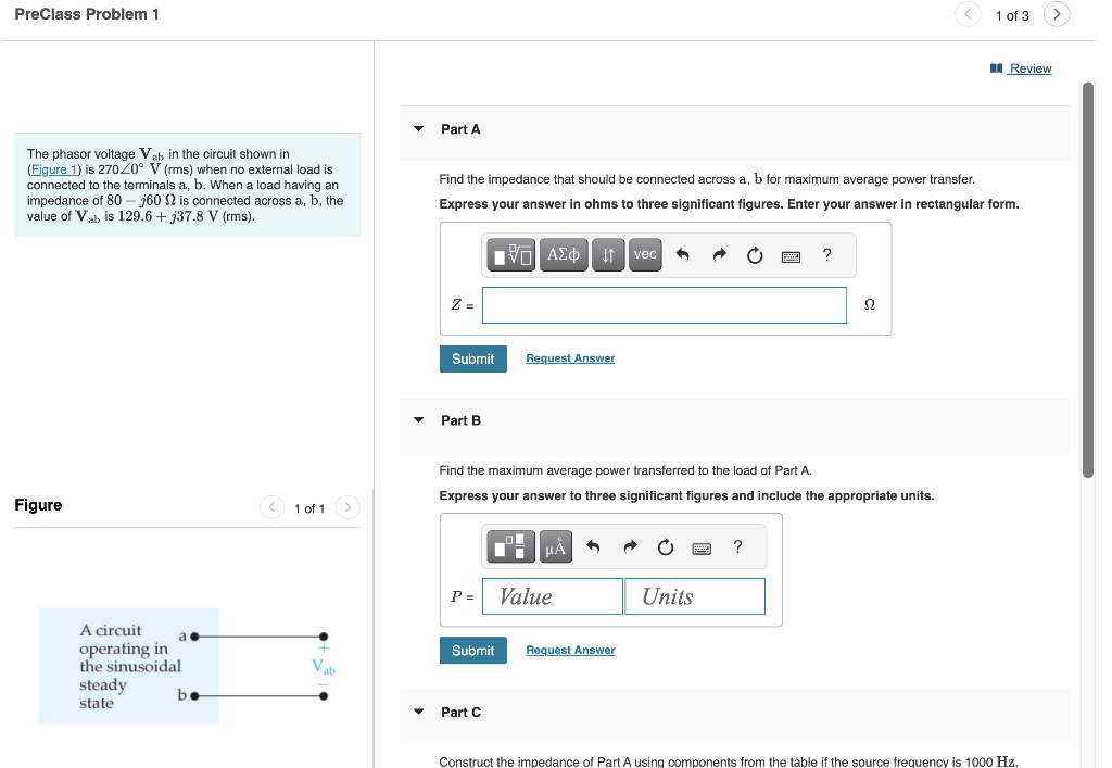 Solved The phasor voltage Vab in the circuit shown in | Chegg.com
