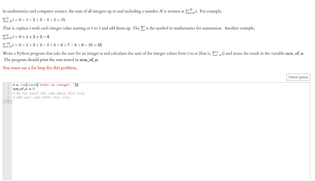Solved In mathematics and computer science, the sum of all | Chegg.com