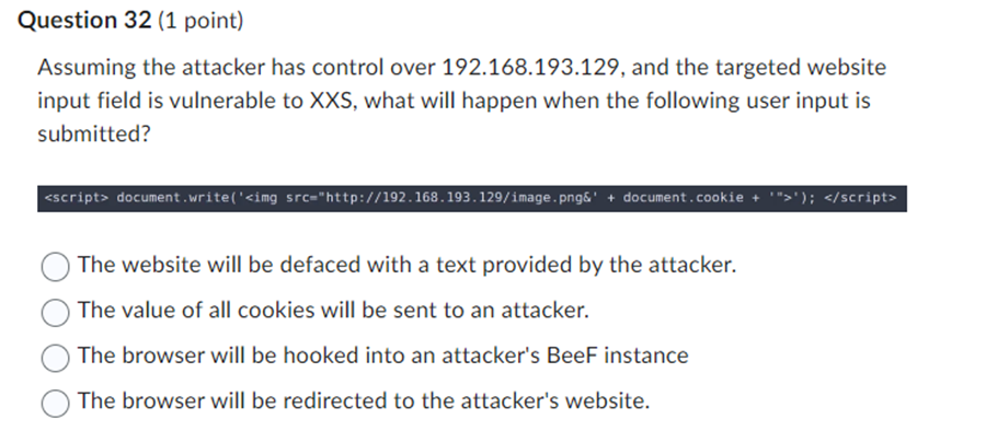 Solved The diagram below shows a: 1. Attacker logs in to web | Chegg.com
