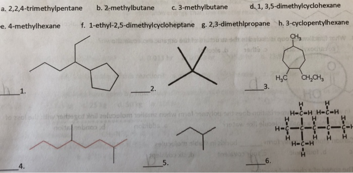 Solved a. 2,2,4-trimethylpentane b. 2-methylbutane c. | Chegg.com