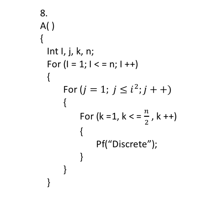 Solved In questions 4-10 estimate the Big O value by | Chegg.com