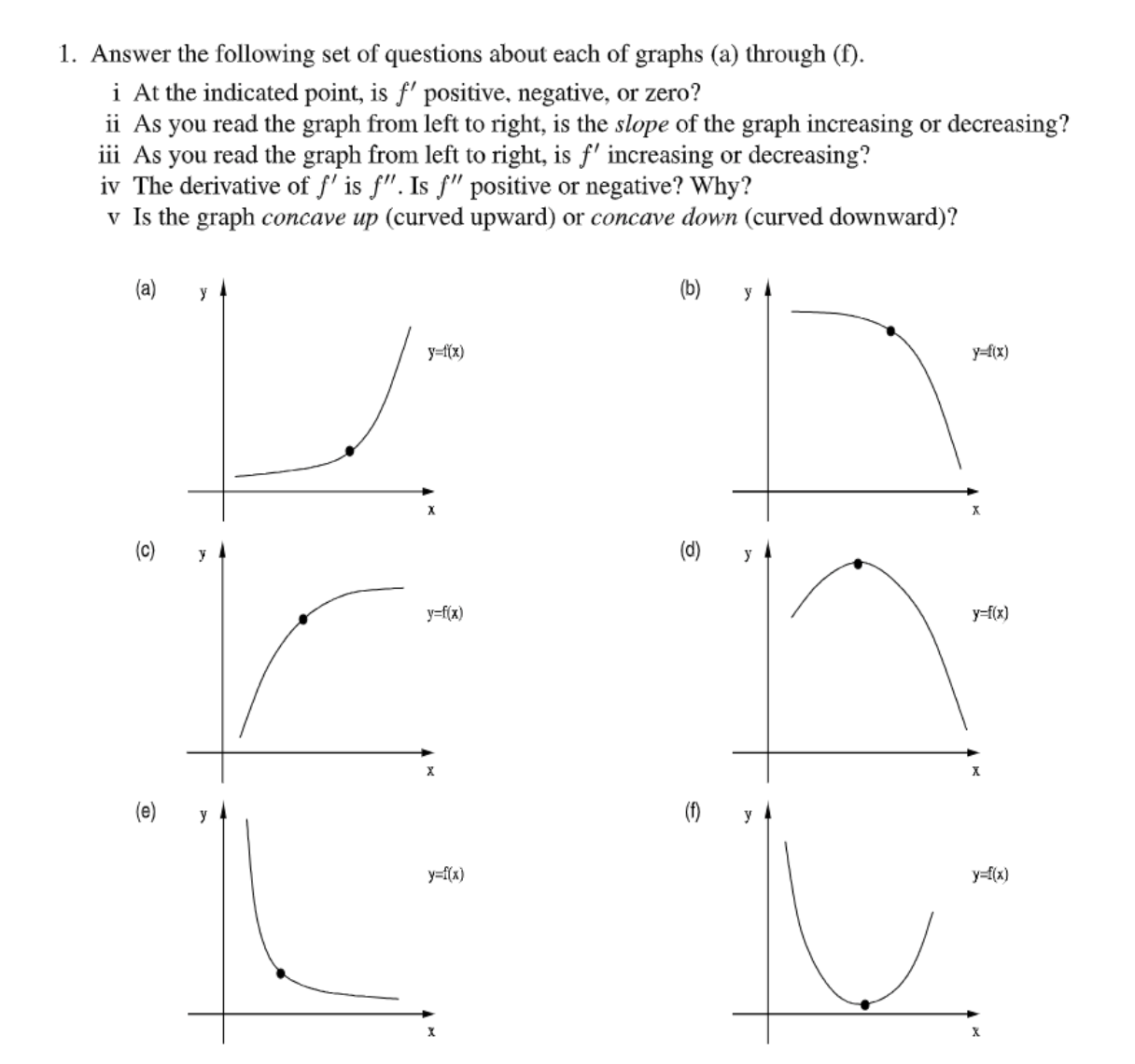 Solved 1. Answer the following set of questions about each | Chegg.com