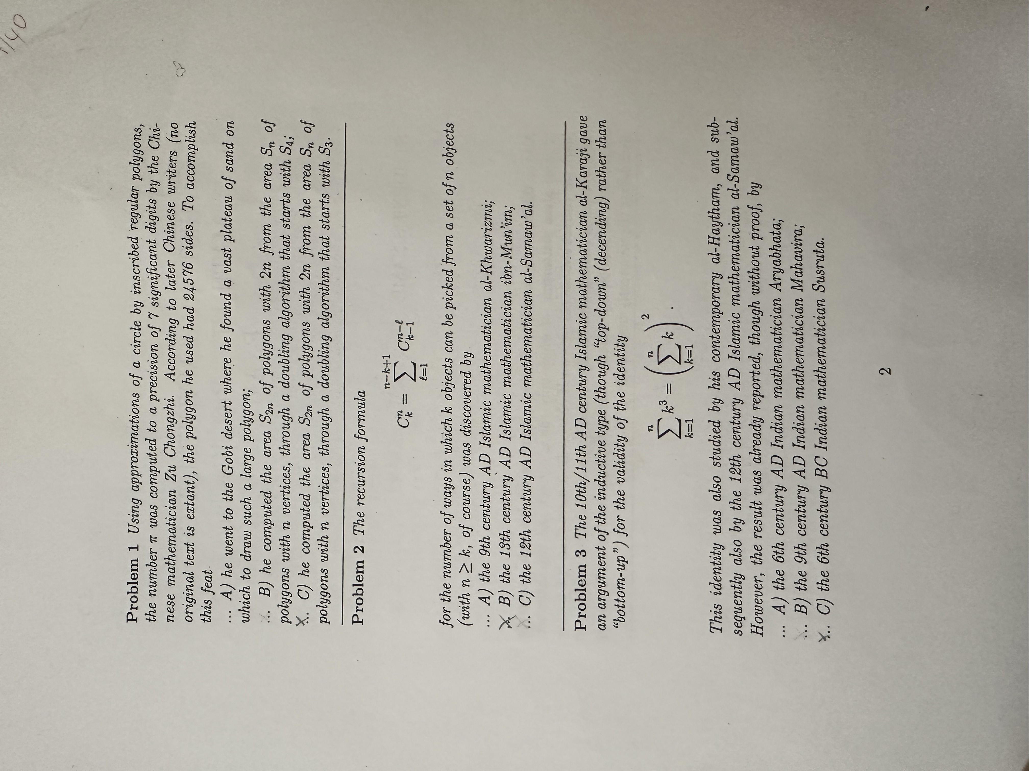 Solved Problem 1 ﻿Using approximations of ﻿a circle by | Chegg.com