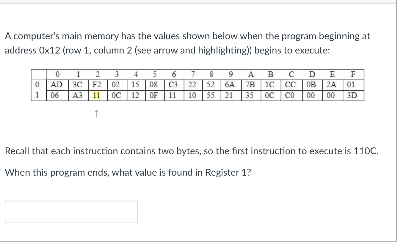 Solved What value is in register 1 after instruction 3 | Chegg.com