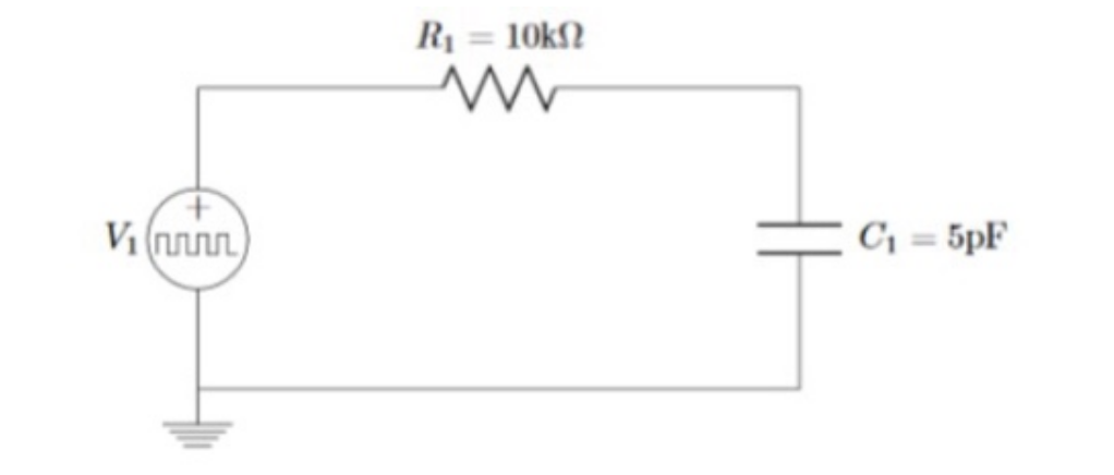 Solved The RC circuit is connected to the pulse voltage | Chegg.com