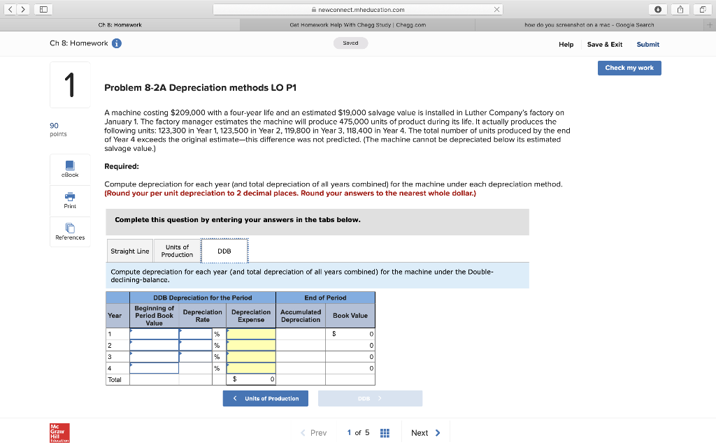 Solved newconnect.mheducation.com Ch 8: Homework Get | Chegg.com