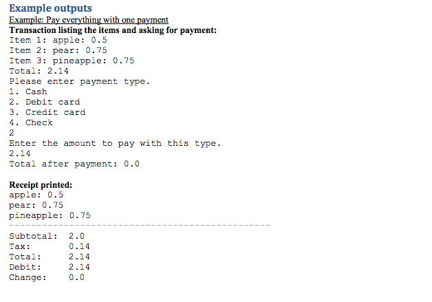 Solved Requirements The cash register program will have | Chegg.com