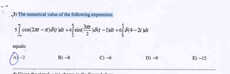Solved 3) The numerical value of the following expression: 5 | Chegg.com