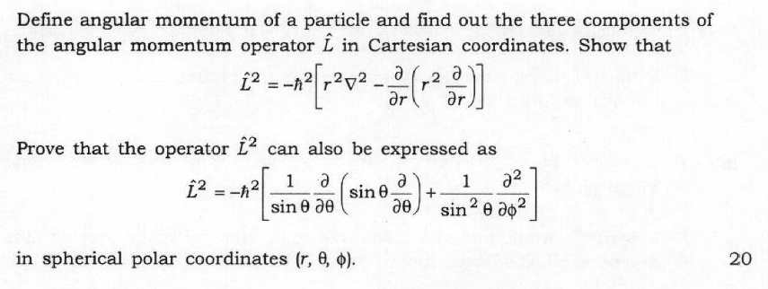 Solved Define angular momentum of a particle and find out | Chegg.com
