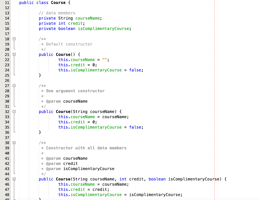 Solved 2. Create a class Course, which contains: a. Data | Chegg.com