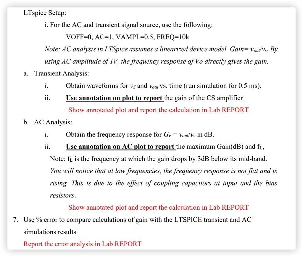 5.3 Common-Source (CS) amplifier with source resistor | Chegg.com
