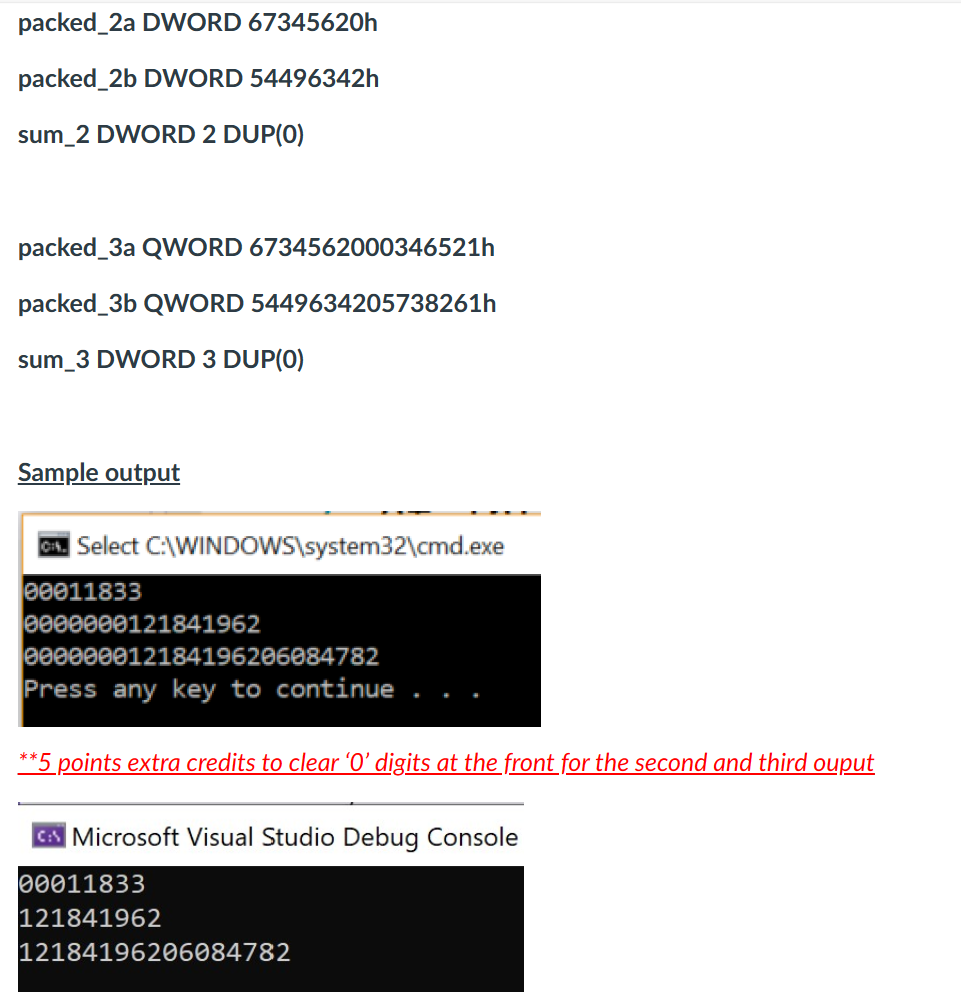 Solved Programming Assignment Implement The Addpacked 