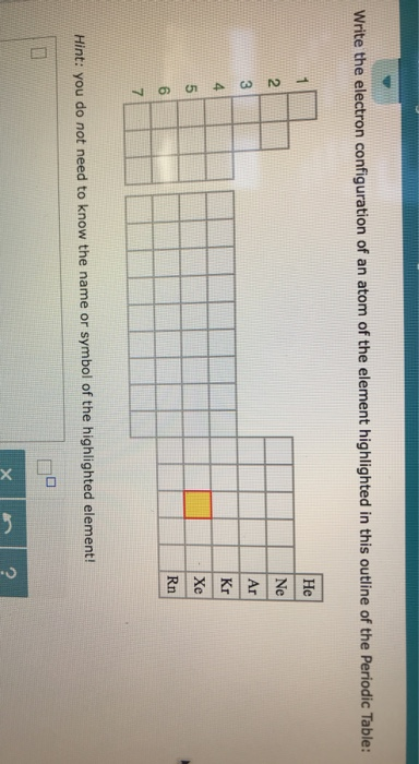 Solved Write the electron configuration of an atom of the | Chegg.com