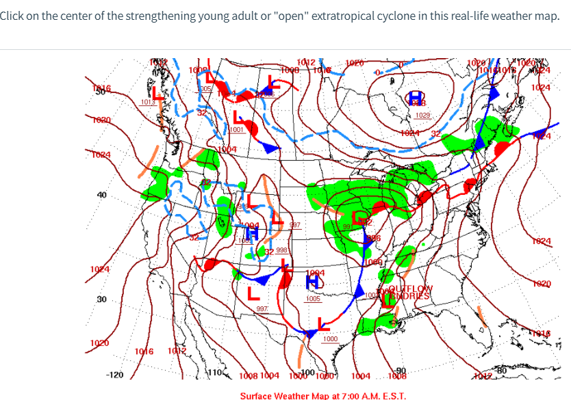 Solved A cold front passed Atlanta on the day depicted in | Chegg.com