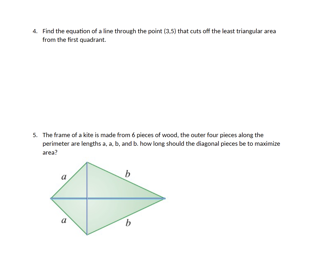 Solved Find the equation of a line through the point (3,5) | Chegg.com