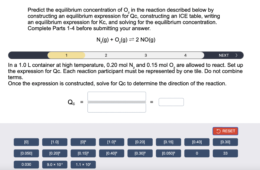 Solved Predict the equilibrium concentration of O2 in the | Chegg.com