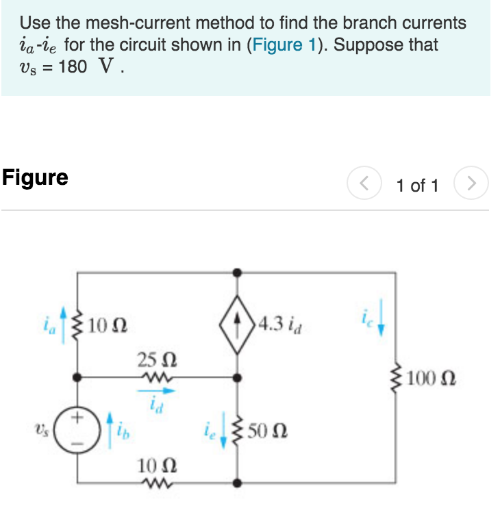 Solved Use the mesh-current method to find the | Chegg.com