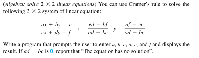 Solved (Algebra: solve 2 x 2 linear equations) You can use | Chegg.com