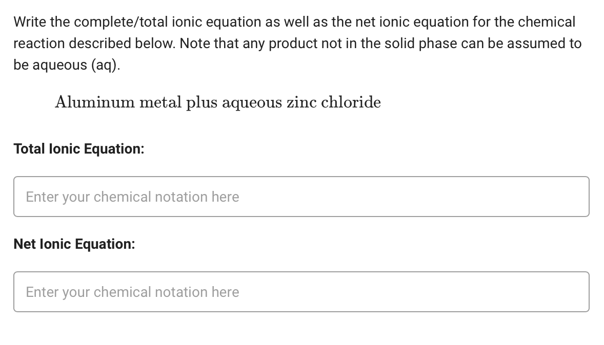 Solved Write the complete/total ionic equation as well as | Chegg.com