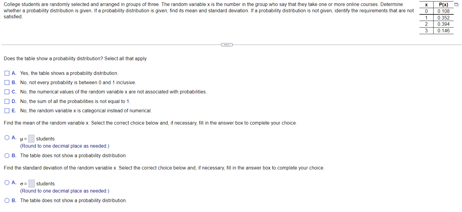 Solved College students are randomly selected and arranged | Chegg.com