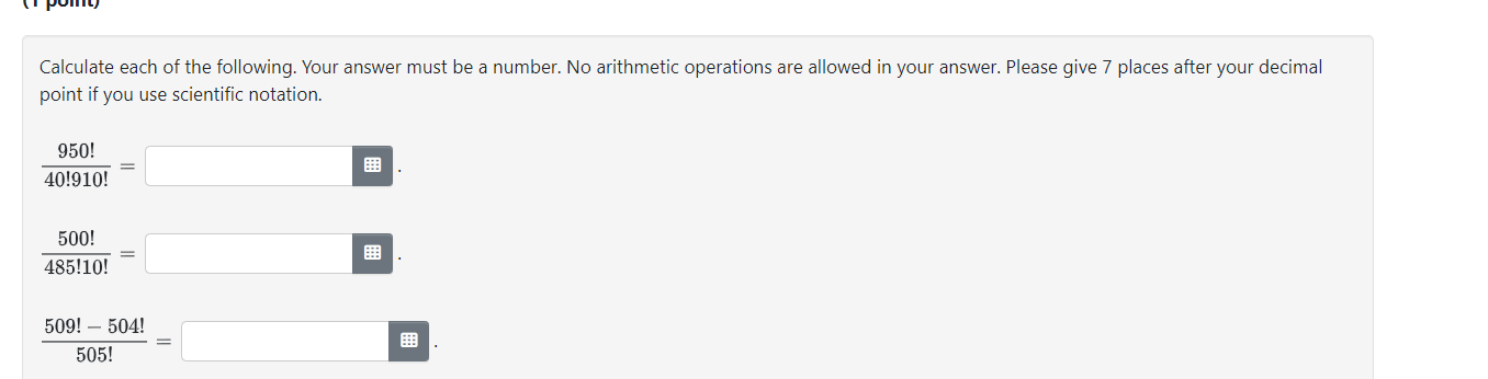 Solved Calculate each of the following. Your answer must be | Chegg.com