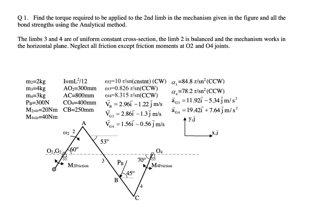 Solved Q1. Find the torque required to be applied to the 2nd | Chegg.com