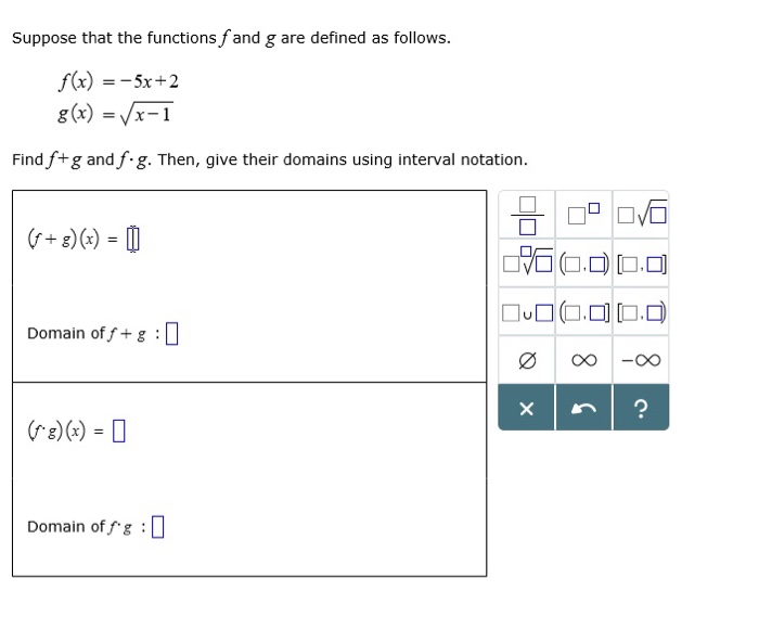 Solved Suppose that the functions fand g are defined as | Chegg.com