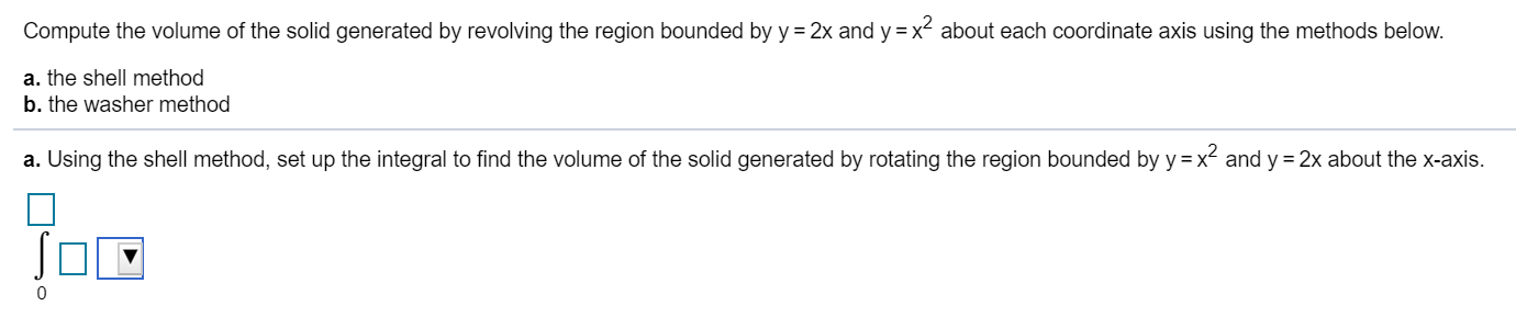 Solved Follow up: Using the shell method, set up the | Chegg.com