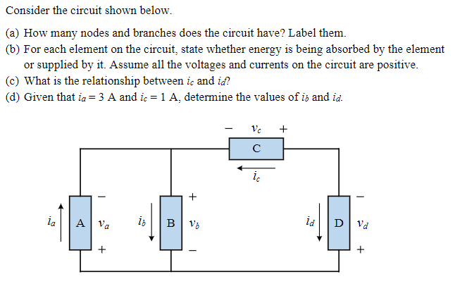 Solved Consider the circuit shown below. (a) How many nodes | Chegg.com