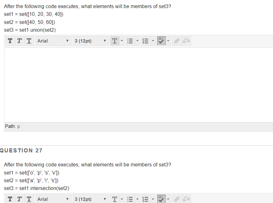 Solved After The Following Code Executes What Elements Will