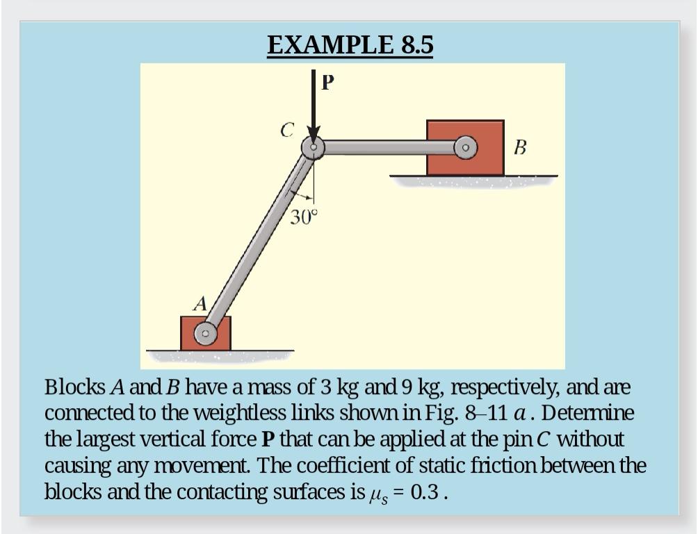 Solved Blocks A and B have a mass of 3 kg and 9 kg, | Chegg.com