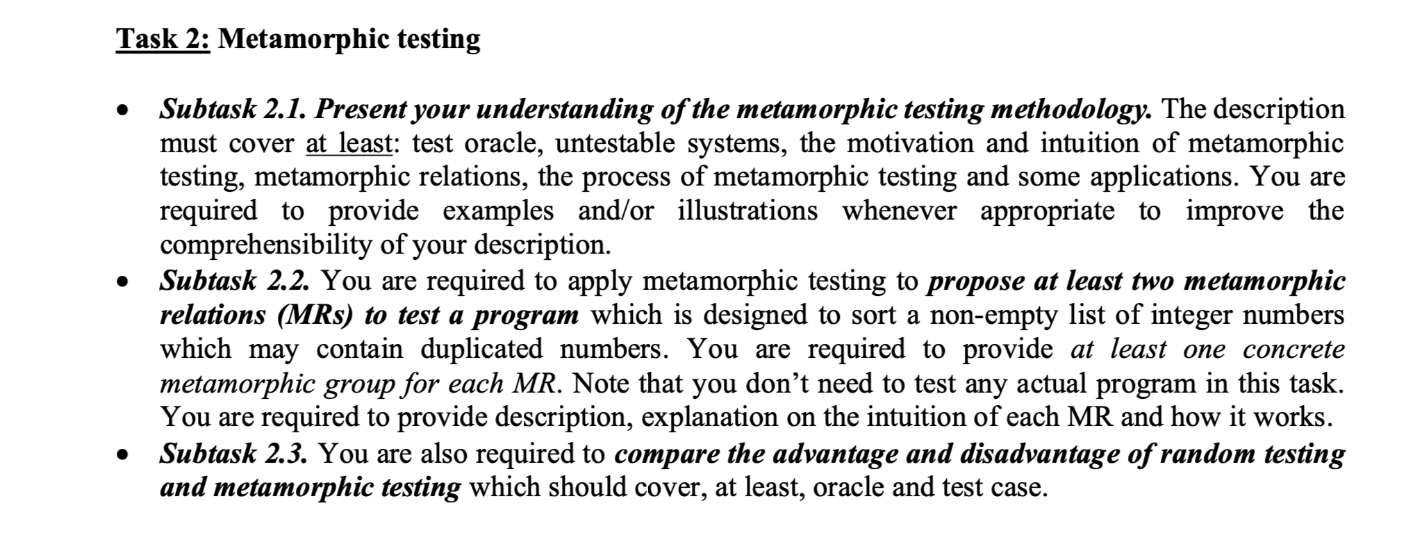 Solved Subtask 2.1. Present your understanding of the | Chegg.com